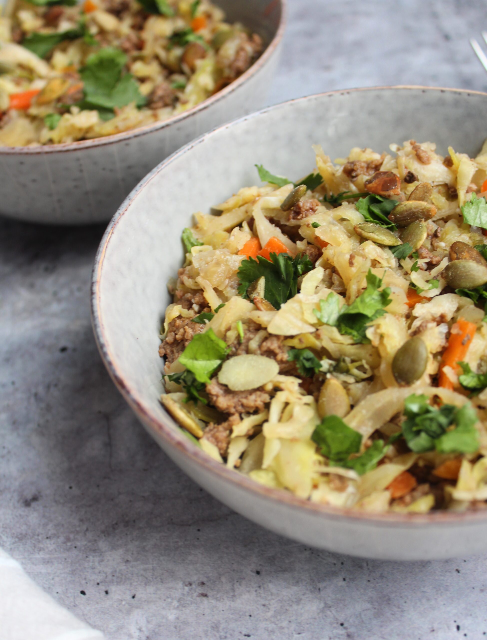 One Skillet Egg Roll Bowl
